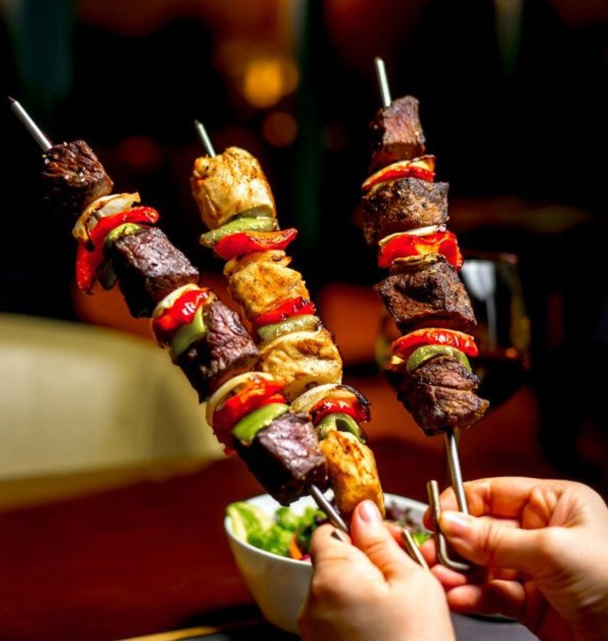 Traditional Brazilian Skewers - Bossa Restaurante